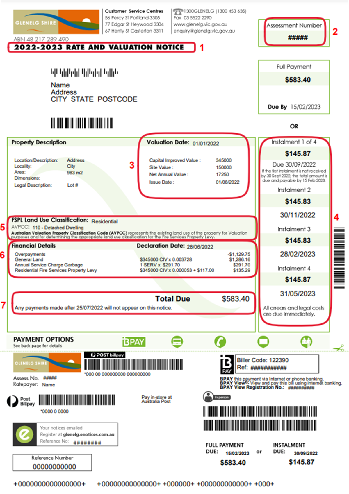 Your Rates Notice explained | Glenelg Shire Council