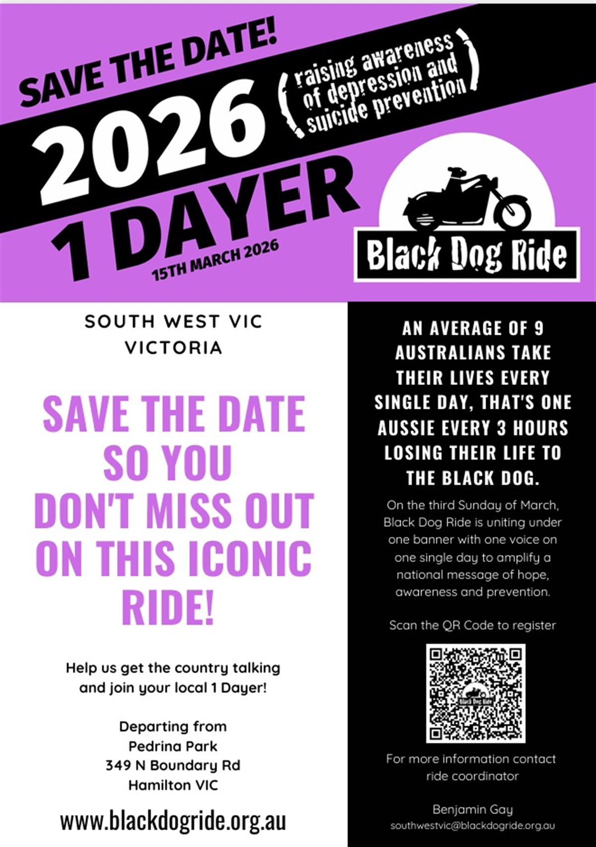 Black Dog Ride - 1 Dayer Ride - South West Victoria | Glenelg Shire Council
